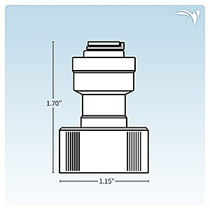 AQUATICLIFE 500259 Buddie Fit Hose Bib 1/4" Quick Connect, 2-Pack, Blue