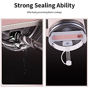 Stanley Cup Accessories Set Including 9 Pcs Silicone Spill Proof Stopper,3 Pcs Straw Cover Cap for 9-10 mm animal Straw Topper, 3Pcs Reusable Straw and 1 Cleaning Brush for Stanley Cup 40oz & 30oz