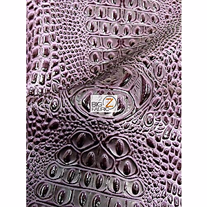 DuroLast™ Florida Gator 3D Embossed Vinyl Fabric by The Yard 2 Tone 3D Crocodile DIY Upholstery Accessories Apparel (Honey Caramel)