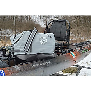 Wilderness Systems Escape Wet/Dry Duffle Bag | Kayak Drybag with Separate Wet and Dry Storage | Waterproof Zipper and Compression Straps | 45L, Grey (8070246)