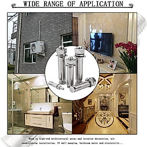 Expansion Screw, Stainless steel expansion bolts, screws, screws, 4 Pieces Expansion Screw Bolts M8 - Stainless Steel External Hex Nut Expansion Sleeve Anchor Bolt Heavy Duty Fixing Anchors, M8*70/4 P