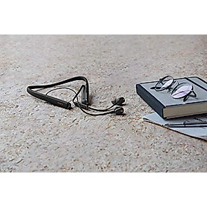 Sony WI-1000XM2 Industry Leading Noise Canceling Wireless Behind-Neck in Ear Headset/Headphones with mic for phone call with Alexa Voice Control, Black (Renewed)