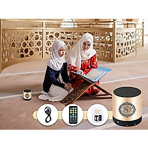 Hitopin Portable Digital Quran Speaker with Remote Control over18 Reciters and 15Translations Available Quality Qur'an Speaker Arabic English French, Urdu etc Mp3 FM Radio