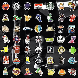 300 PCS Cool Skateboard Stickers,Brand Stickers for Adults Teens,Waterproof Vinyl Stickers for Water Bottle Laptop Luggage Guitar Notebook