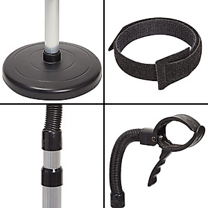 Glamlily Adjustable Hands-Free Hair Dryer Stand Holder 360 Degree Rotation, Compatible with Compact Styling Tools