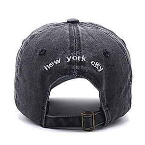 Women &Men New-York Letter Baseball Cap - Vintage Washed Denim Twill Dad Hat for Women Men