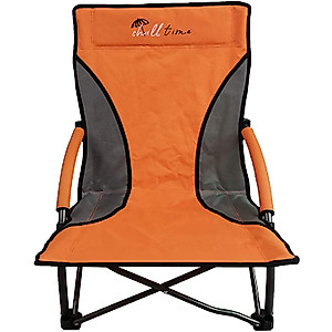 Chill Time Beach Chair, 2-Pack – Lightweight, Heavy Duty Outdoor Folding Chairs, Portable Backpack Carrying Case Included, Padded Armrests & Backrests, Durable Steel Frame Holds up to 300 lbs, RPBC2P