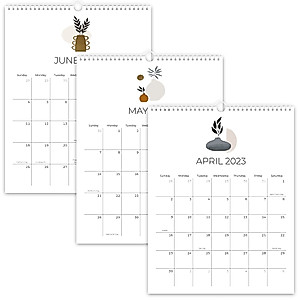 Beautiful 2023 Abstract Design Wall Calendar - Runs Until July 2024 - The Perfect Office Supplies for Women With Monthly Boho Decor Designs for Easy Planning