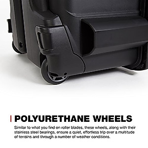 Nanuk 950 Waterproof Hard Case with Wheels and Padded Divider - Black & Lid Organizer for 950 Case (950-LIDO)