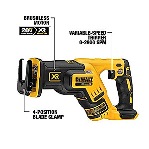 DEWALT 20V MAX Power Tool Combo Kit, 6-Tool Cordless Power Tool Set with 2 Batteries and Charger (DCK684D2), Yellow