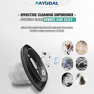 PAYUDAL 2033 Vacuum Filter Compatible with Bissell 2033, 20331, 20333, 20336, 20339, 2033M Featherweight Stick Lightweight Bagless Vacuum