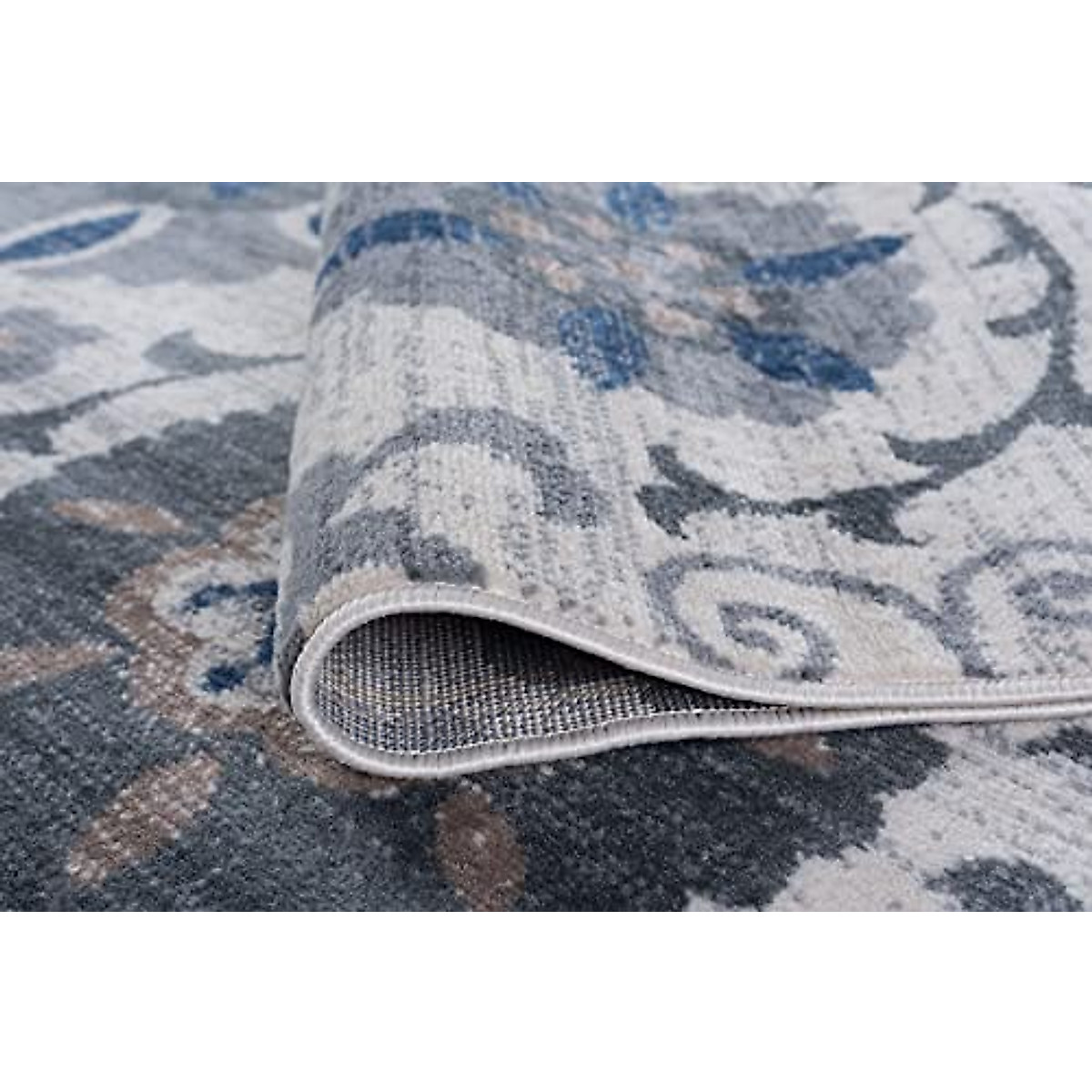 Wendy Transitional Floral Cream Runner Rug, 2' x 10'