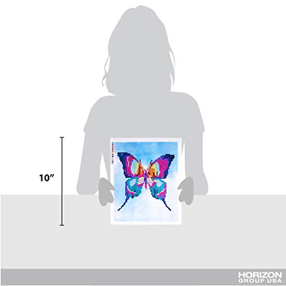 Dazz 3D Gemstone Painting Butterfly & Roses Pack of 2 by Horizon Group USA, Includes 2 8”X10” Diamond Dotz Painting, Rhinestone Sheets for Adults & Children, Gem Tray & Stylus Included.Multicolored