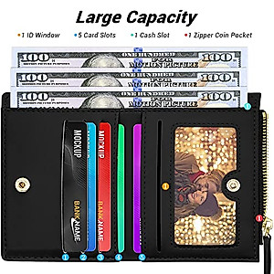 YINHEXI Wallet for Women, Womens Wallet Card Holder, Small Bifold RFID Blocking Purse, Cute Small Leather Pocket Wallet for Women, Girls, Ladies Mini Short Purse