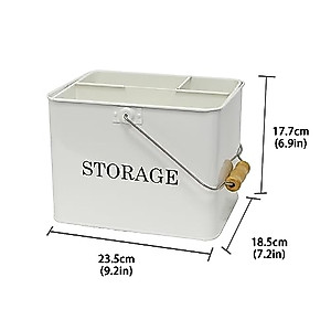 Xbopetda Shower Caddy, Metal Shower Basket with Handle, Portable Storage Organizer Caddy, 2 Tier Divided Basket Bin for Bathroom, Dorm Room, Cleaning Essentials Home Storage for Cleaning Essentials