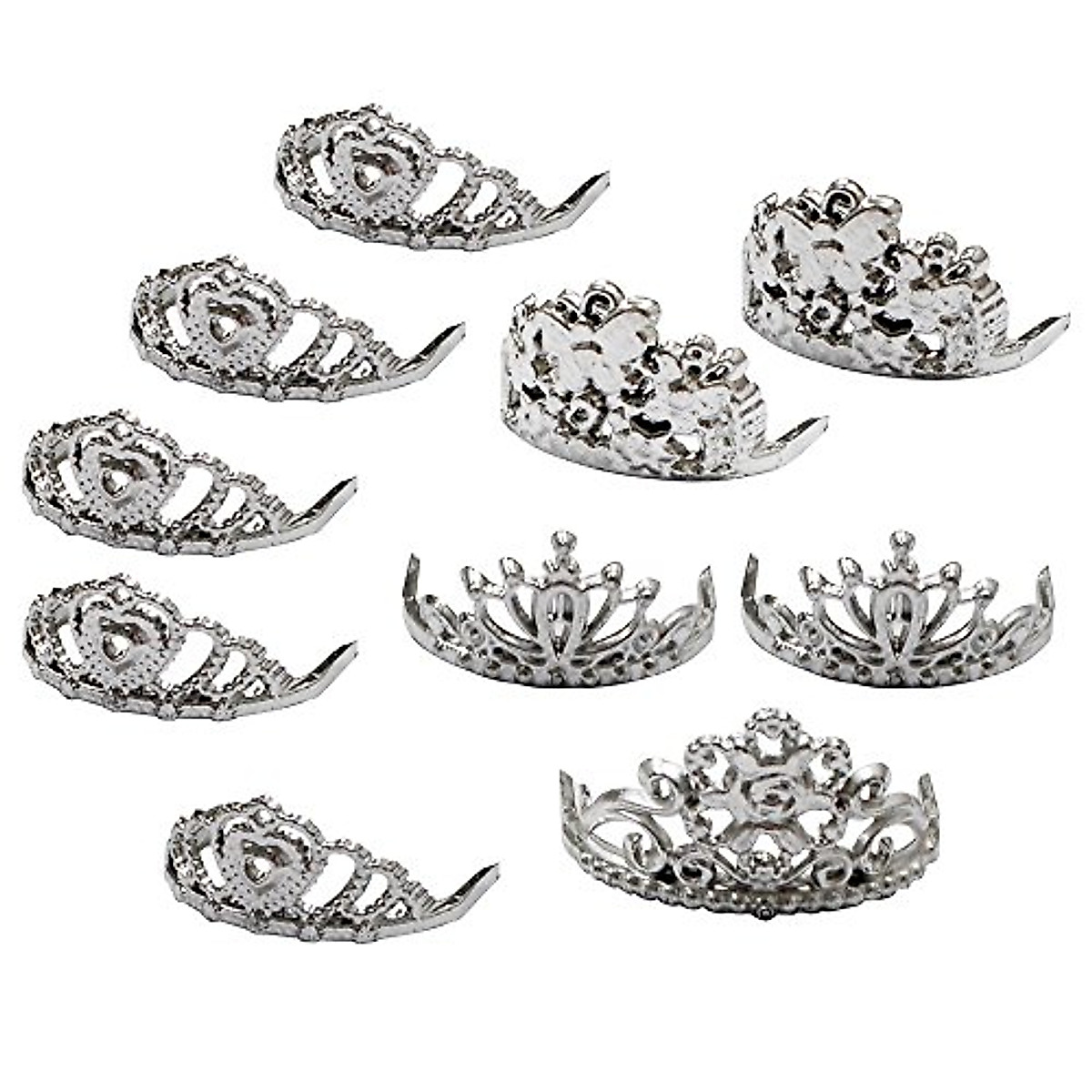 TopSeller Sliver Crown for Barbie Doll Pack of 10