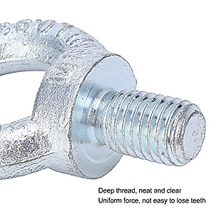 Lifting Ring Bolts, 2PCS Eyebolt Screws Galvanized Q235 Steel for Marine for Machinery Devices(M18)