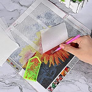 300 Pieces Diamond Painting Release Paper 15 x 15 cm and 15 x 10 cm Diamond Painting Cover Replacement Double-Sided Non-Stick Cover Replacement 5D Diamond Painting Accessories Tool for Adult Kids