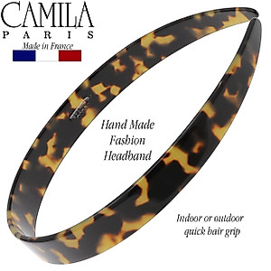 Camila Paris CP3466 French Headband for Women, Handmade Tokyo, Strong Hold Grip Women's Hair Band, Ligth and Very Flexible, No Slip and Durable Styling Girls Hair Accessories, Made in France