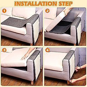 4 Packs Cat Scratch Mat Sofa Protector Natural Sisal Furniture Protector for Cats Scratching Pad for Couch Chair Sofa