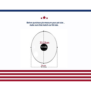 Oval glass lid for 7qt slow cooker compatible with Crock pot, Hamilton Beach, Black &Decker slow cooker and most brand in market 7quart slow cooker