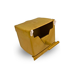 Plastic Finch Nest Box 2Gr - Ideal Shelter for Zebra & Society Finches, Easy Assembly Plastic Cage Removable Hooks, Ventilated Slats for Exotic Birds and Small Birds