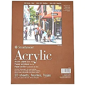 Strathmore Acrylic Paper Pad 9"X12"-10 Sheets -430900