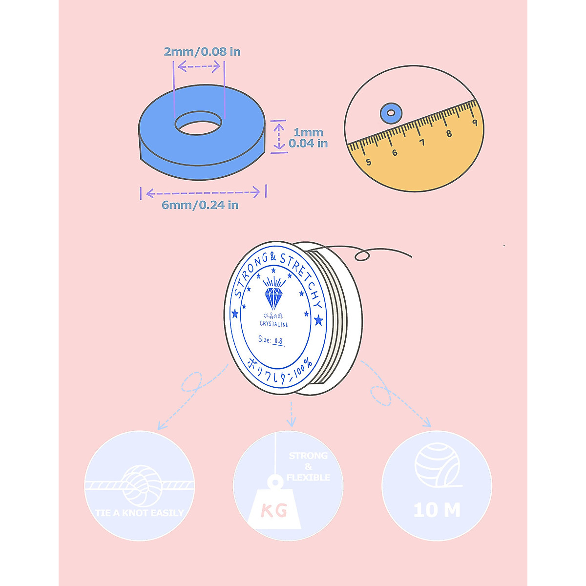 Deinduser Bracelet Making Kit - Jewelry Making kit with Stand - 28 Colors Polymer Clay Beads for Bracelet Making - Bracelet Making Kit for Adults - Heishi Disc Beads