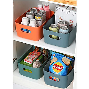 Feisco Set of 6 Cabinet Organizer,Durable and Stylish Storage Basket Storage Bin for Organizing Your Cabinet Kitchen Bathroom Desktop