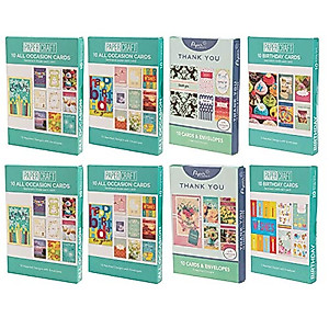 Paper Craft (80 Count Assorted Variety Boxed All Occasion Greeting Cards With Envelopes Birthday Get Well Sympathy Thank You Cards