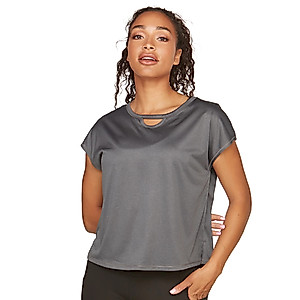 EAFW Women's Afloat Eco-Friendly Recycled Polyester Short Sleeve Tee (Black, XX-Large)