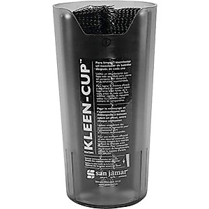 San Jamar KLC28C Kleen Spindle Mixer Sanitizing Cup, 4" Diameter x 7-3/4" Height