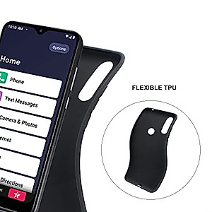 Lacass Jitterbug Smart3 Case, Silicone Soft TPU Bumper Durable Flex and Easy Grip Case for Jitterbug Smart 3 (2021) for Seniors (aka Lively Smart) (Black)