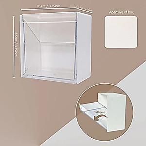 4 Pack Qtip Holder Canisters For Cotton Ball Cotton Swab, Floss Clear Wall Mounted Dispenser Bathroom Storage Organizer Vanity Bathroom Countertop Storage Container