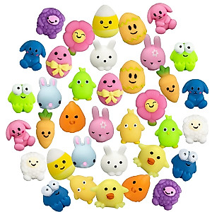 Jofan 36 PCS Mochi Squishy Toys Kawaii Squishies Dinosaur Unicorn Sea Animals Stress Relief Toys for Kids Boys Girls Party Favors Birthday Gifts