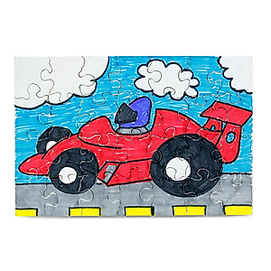 Hygloss Puzzles DIY Party Invite - Blank Puzzle for Decorating - Art Activity - Use as Party Favors - White, Sturdy – 5.5 x 8 Inches, 28 Pieces - Comes with Envelopes - 8 Qty