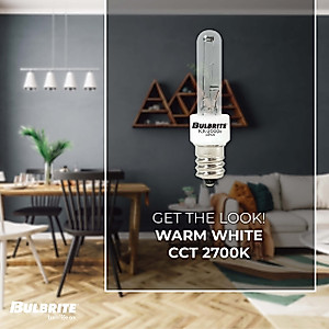 Bulbrite KX60CL/E12 Candelabra Screw Base (E12) Light Bulb, 1 Count (Pack of 1), Clear