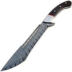 PAL 2000 KNIVES KNI-9369 Custom Handmade Damascus Steel 16 Inches Knife Wenge Wood Handle