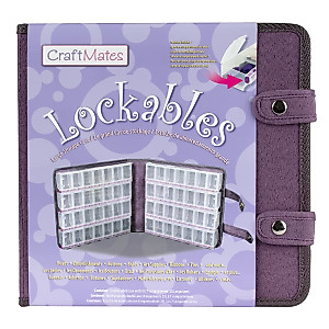 CRAFT MATES Bead Organizer and Plastic Storage Containers for Crafts, Buttons, Pins and More, 56 Locking Compartments, Clear Lids