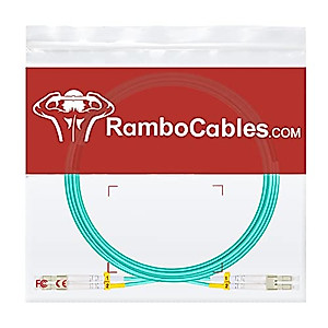 3m(10ft) OM4 LC to LC Fiber Patch Cables, Options 7inch~500ft OM4 Fiber LC to LC Cable, Multimode Fiber Optic Duplex MMF 50/125μm 40G/100G LSZH RamboCables