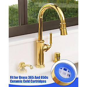 Urnqowuy Brass 1-001 Widespread Cartridge Cold Side Fit for Newport Brass 1-001 Faucet Ceramic Cold Cartridge