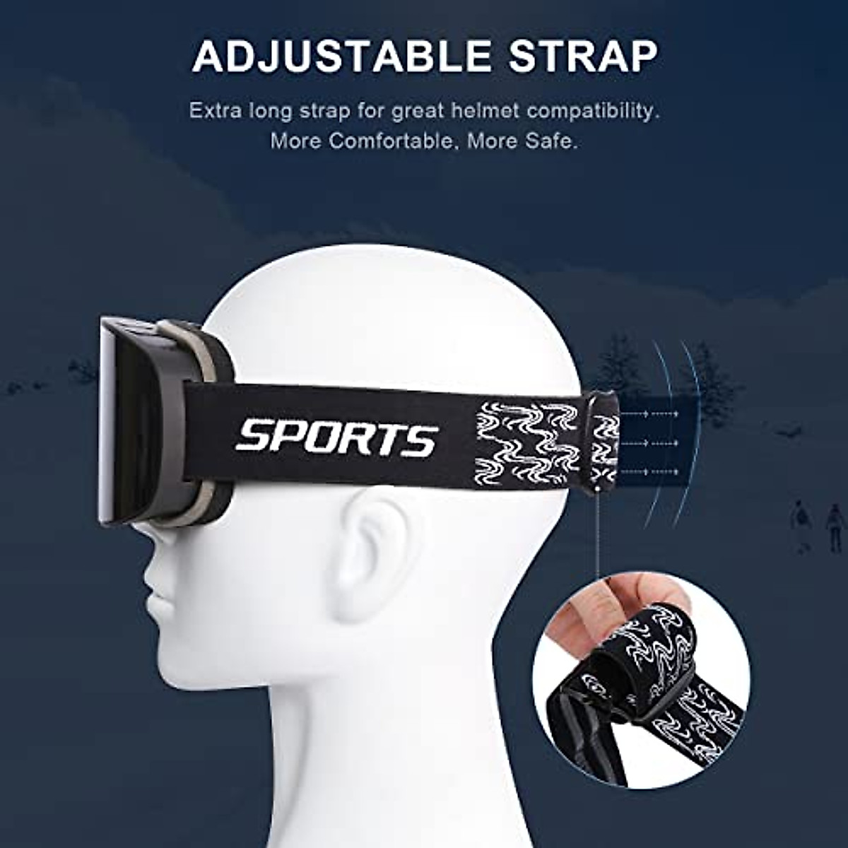 Seed Alarm Bike Goggles, Motorcycle Goggles, ATV Goggles, Motocross Goggles Ski Goggles Windproof Glasses Racing Helmet Goggles for Adults