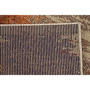 Unique Loom Estrella Collection Abstract, Rustic, Modern, Gradient, Distressed Area Rug, 5' 1" x 8' 0", Pink/Navy Blue