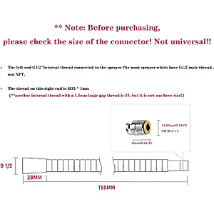 Spray Hose for Kitchen Faucets, Pull Down Replacement, Kitchen Sink Faucet Pull-Out Spray Replacement Hose， 59-inch Chrome Finish