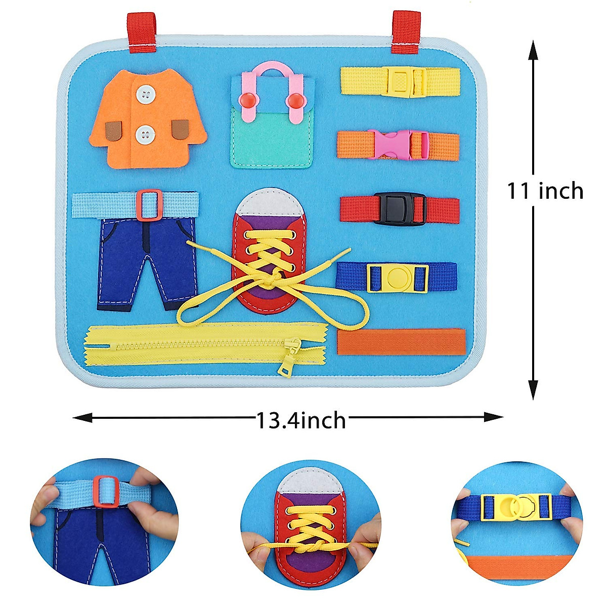 Busy Board for Toddlers Montessori Sensory Toys Travel Activities for Kids Learning Dress& Fine Motor Skills Car Airplane road trip toys For Girls Boys Ages 1 2 3 4 Year Old Preschool Early Education