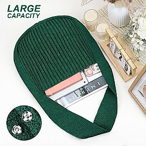 hatisan Women's Crochet Tote Bags Large Crochet Bag Tote bag Aesthetic Knit Bag Shoulder Handbags (Green)