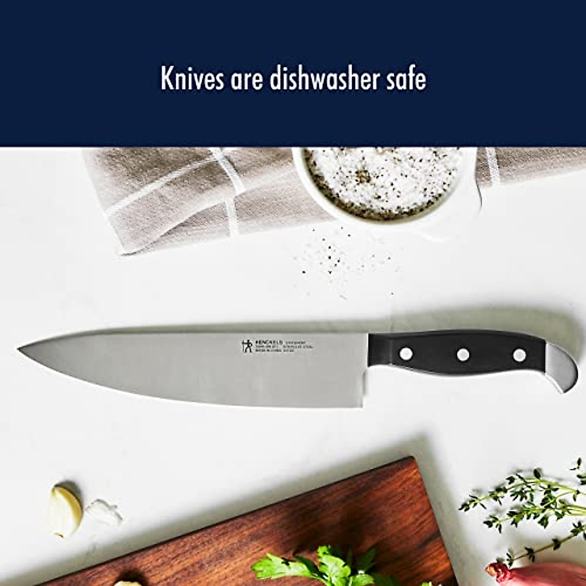 HENCKELS Statement Razor-Sharp 2-pc Chef Knife Set, German Engineered Informed by 100+ Years of Mastery, Black/Stainless Steel