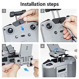 No Disassembly Tablet Holder for DJI Flip/Neo/Mini 4K/ Mini 2 SE/Air 3/ Mini 3/ Mini 4 Pro, 7-12 Inch Foldable iPad Mount Holder Pack of Lanyard and 2 Cables, DJI RC-N1/RC-N2/RC-N3 Accessories