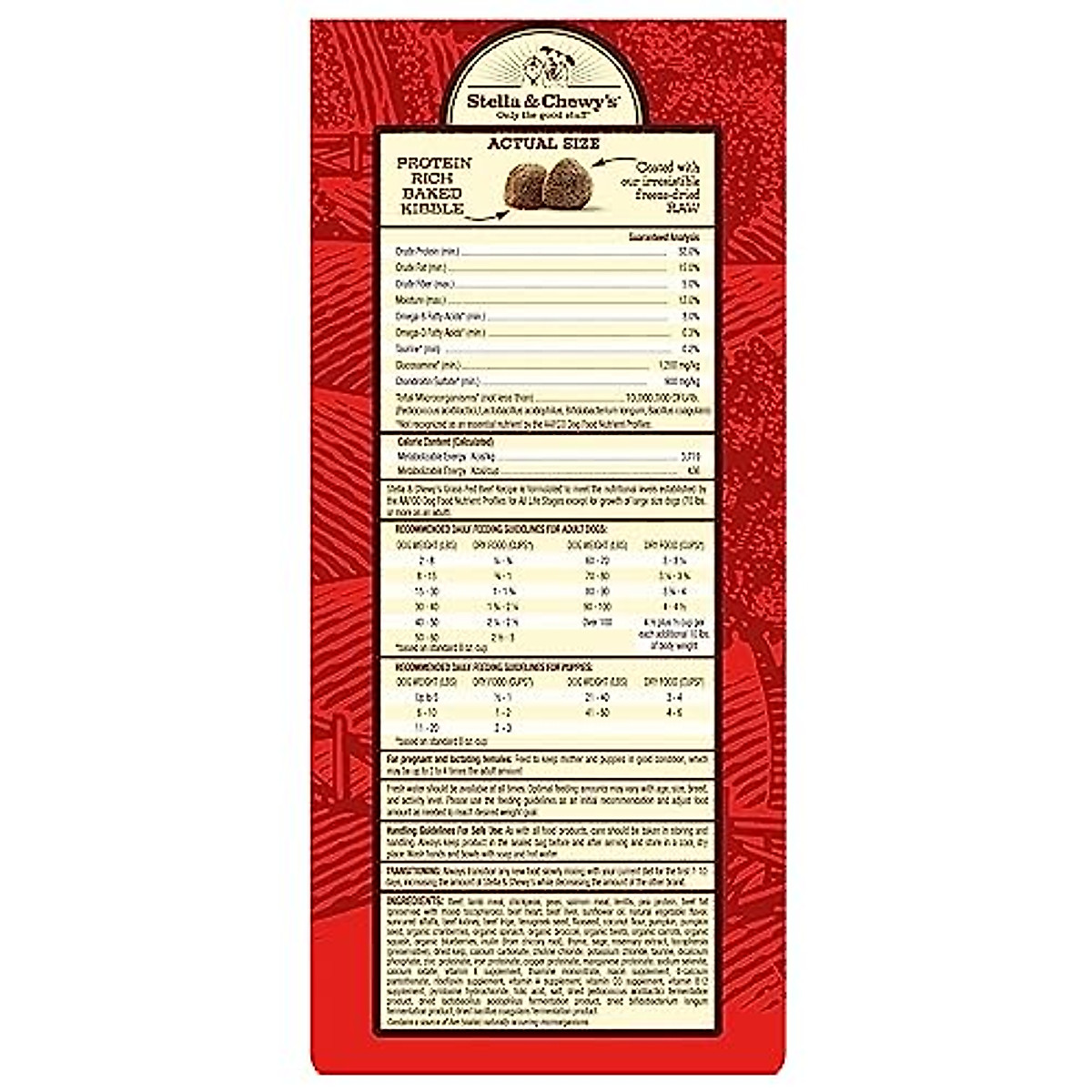 Stella & Chewy's Raw Coated Beef Recipe Dog Food 10lb