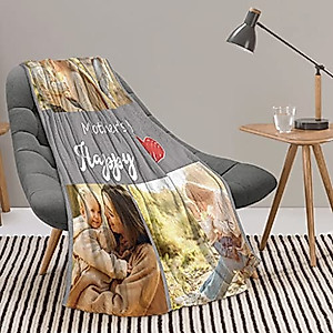 Youltar Mother Day Custom Gifts,Gifts for Mom, Custom Blanket with Photo Text, Birthday Gifts for mom from Daughter/Son,Custom Blanket with Pictures,Christmas Personalized Gift,Personalized Blanket